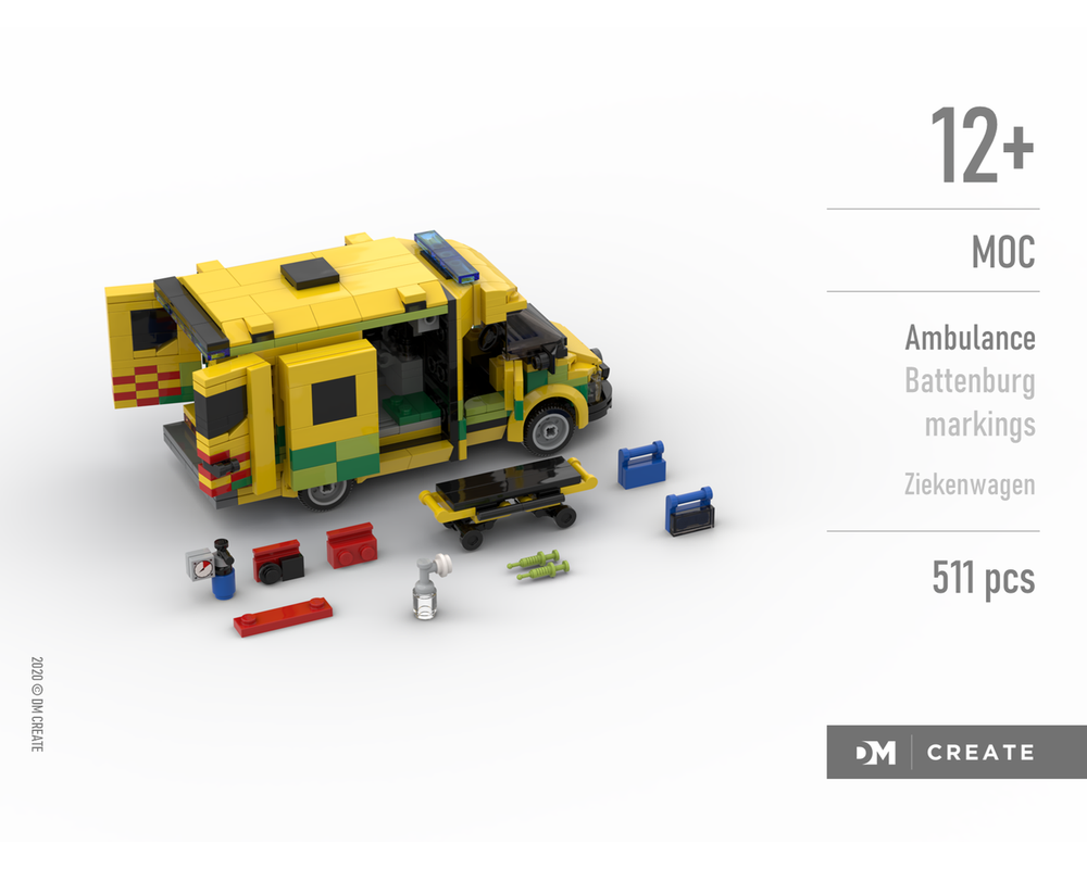 LEGO MOC Ambulance Mercedes Sprinter (Battenburg markings - Belgian ...