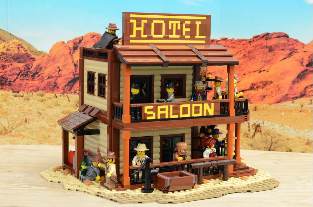 LEGO MOC Old West Saloon & Hotel by Carbohydrates | Rebrickable - Build ...