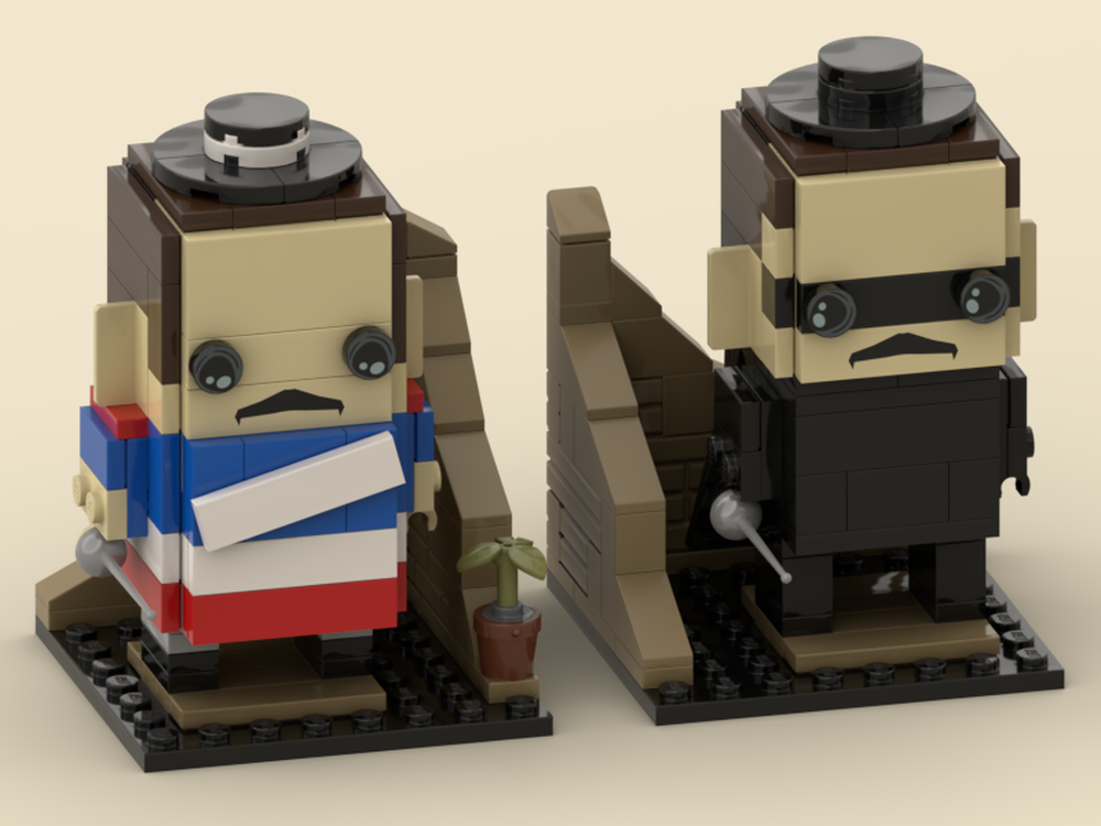 LEGO MOC Brickheadz - Bookends - Zorro by Thierry | Rebrickable - Build ...
