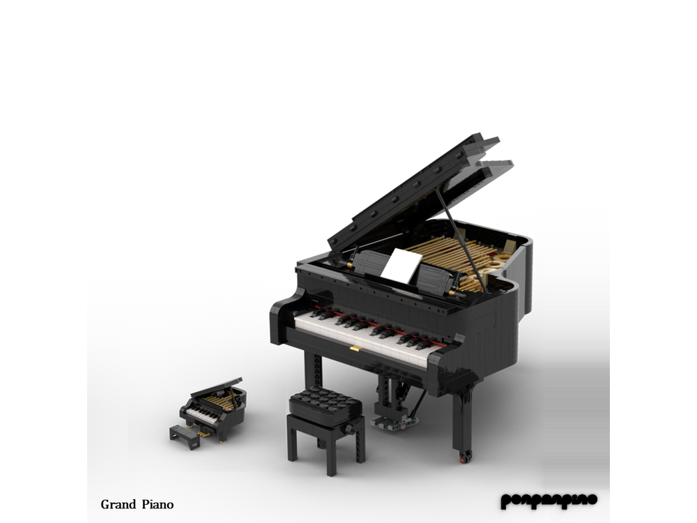 LEGO MOC Grand Piano (LEGO 21323 Mini-figure scale) by PONPANPINO ...