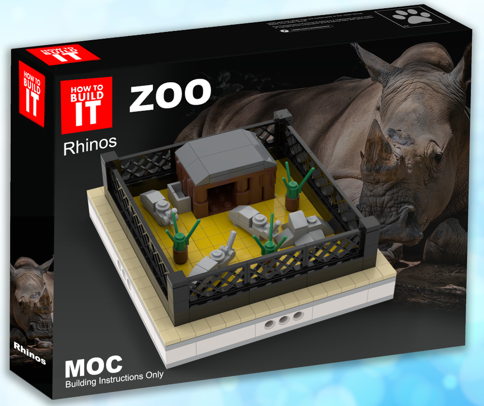LEGO MOC Rhinos | mini modular ZOO by gabizon | Rebrickable - Build ...