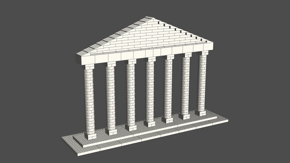 LEGO MOC temple facade by café_Unanim | Rebrickable - Build with LEGO