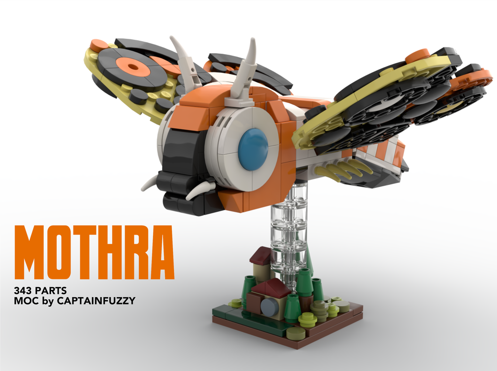 LEGO MOC-51580 Mothra Brickheadz by Brickdroid | Rebrickable - Build ...