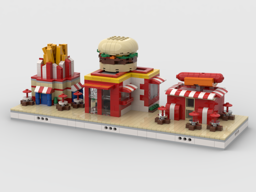 LEGO MOC Fast Food mini modular ZOO by gabizon | Rebrickable - Build ...