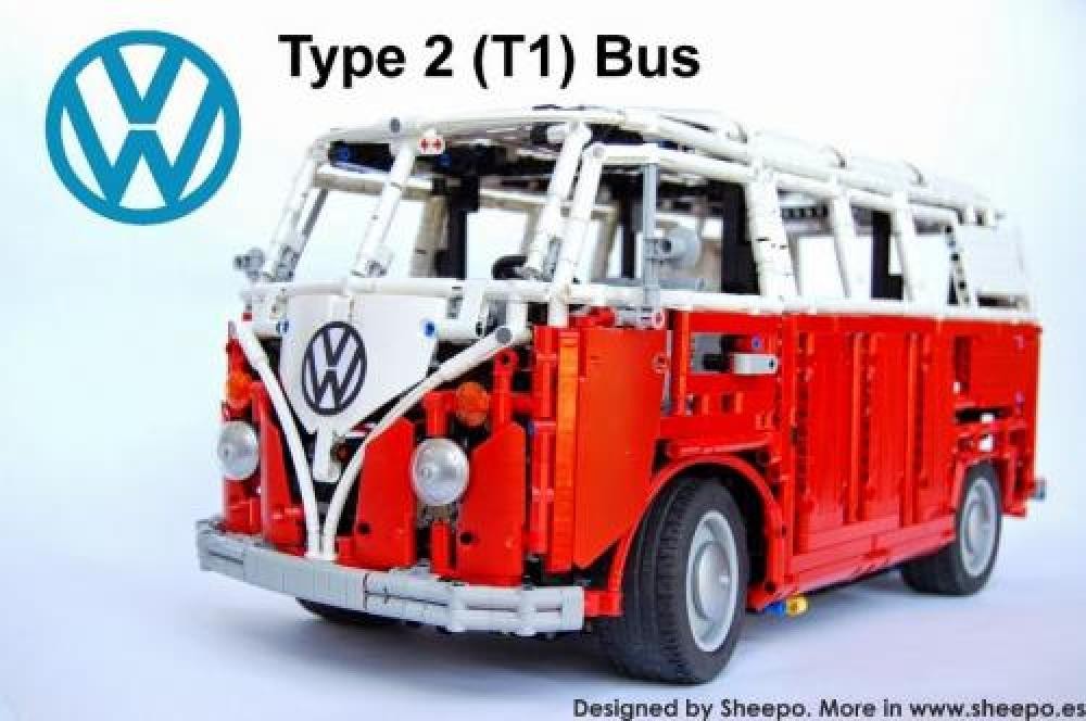 LEGO MOC Volkswagen Type 2 T1 Bus RC by Sheepo | Rebrickable - Build ...