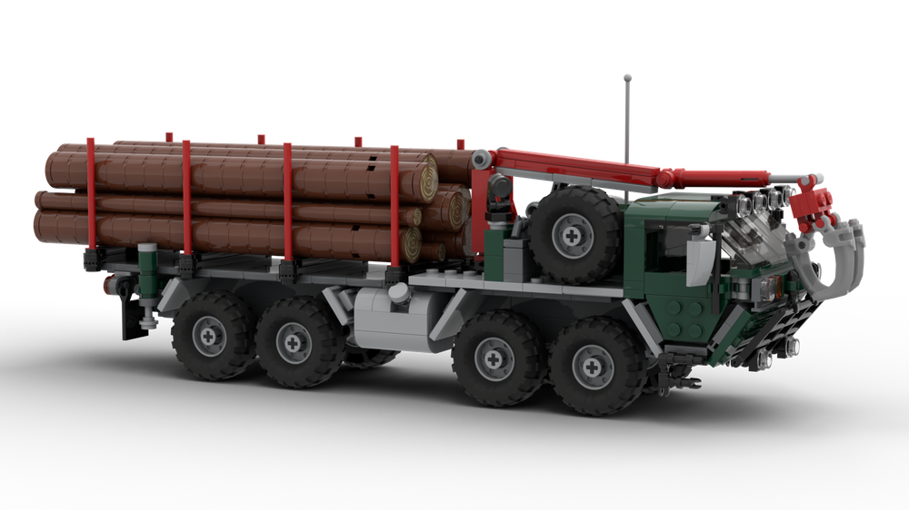 Lego Moc M985 Hemtt Log Truck By Yellowlxf Rebrickable Build With Lego