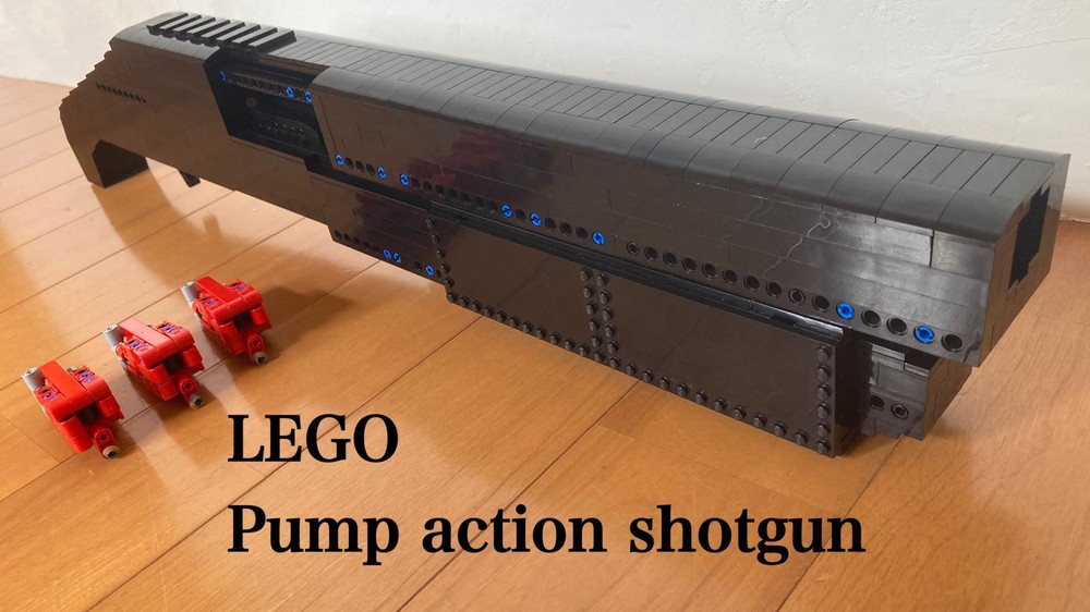 LEGO MOC Pump action shotgun brick shooting and shell ejecting by modu ...