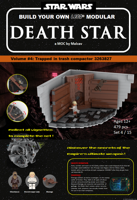 LEGO MOC Modular Death Star Volume #4: Trapped in trash compactor ...