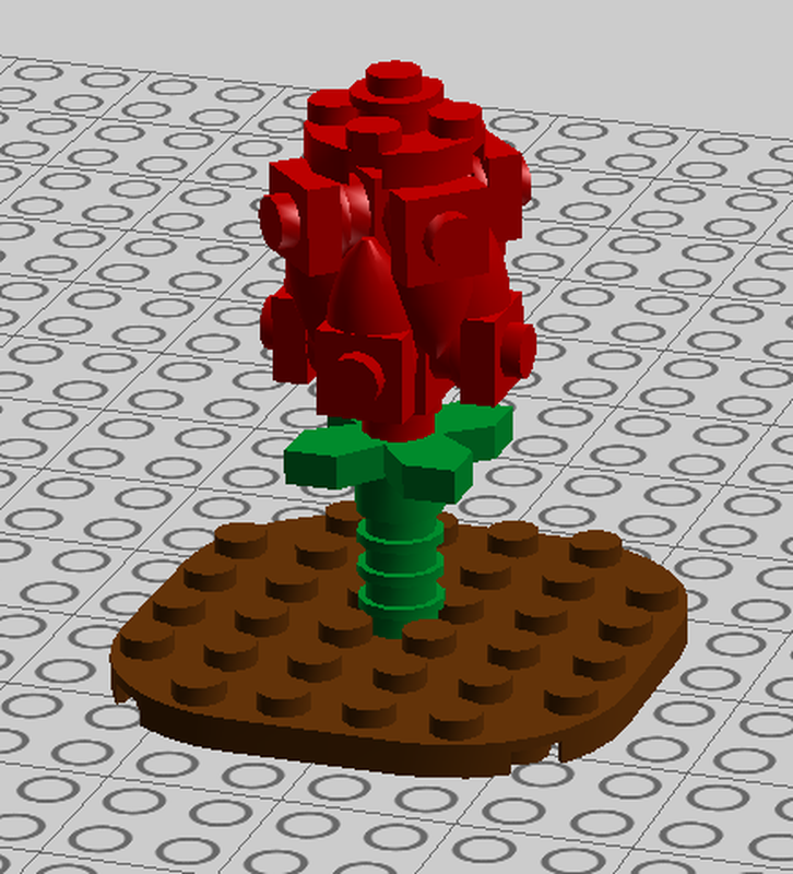 LEGO MOC-52087 Red Wild Flower by Kieran_Staniford_2004 | Rebrickable ...