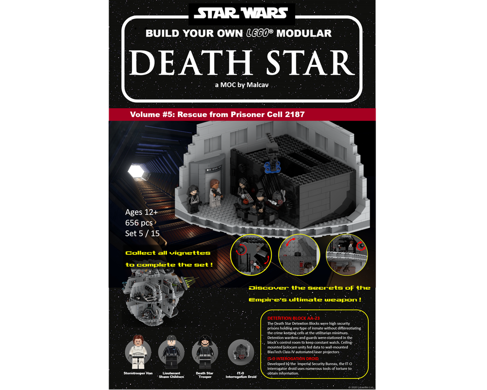 LEGO MOC Modular Death Star Volume #5: Escape from prisoner cell 2187 ...