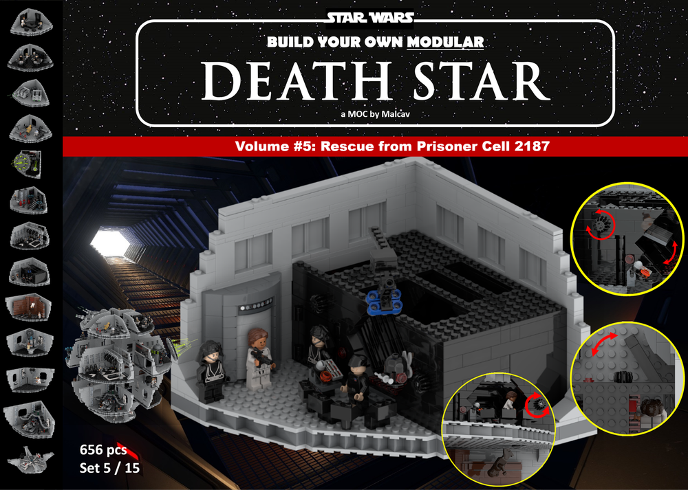 LEGO MOC Modular Death Star Volume #5: Escape from prisoner cell 2187 ...