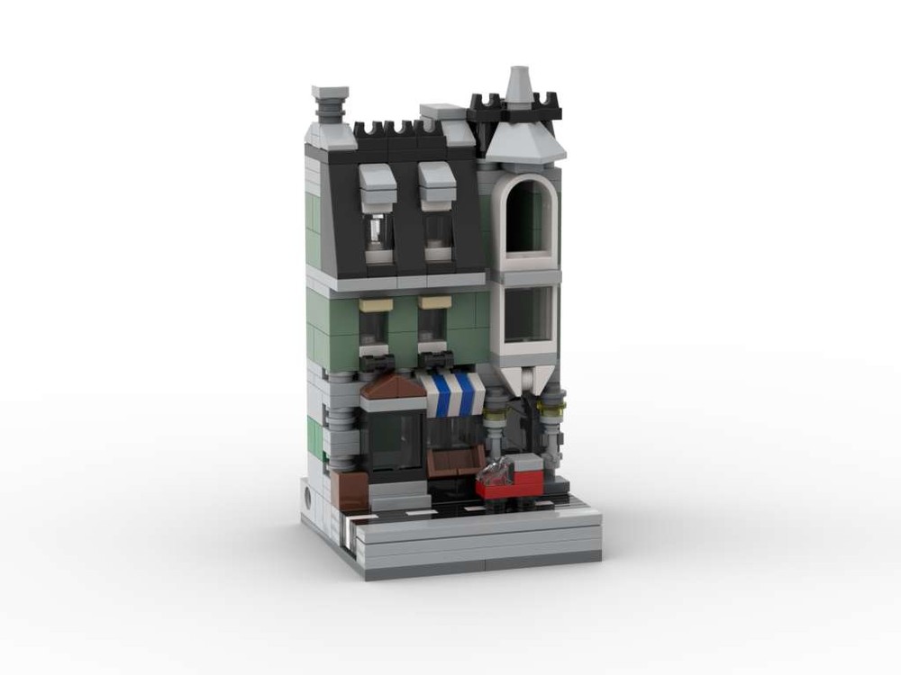 Lego Moc Mini Modular Green Grocer By Tavernellos Rebrickable