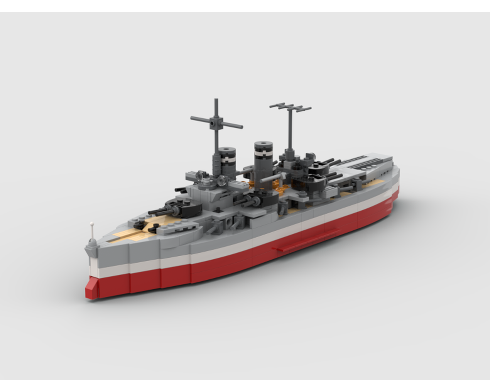 LEGO MOC German Nassau Klasse Warship by vinsen | Rebrickable - Build ...