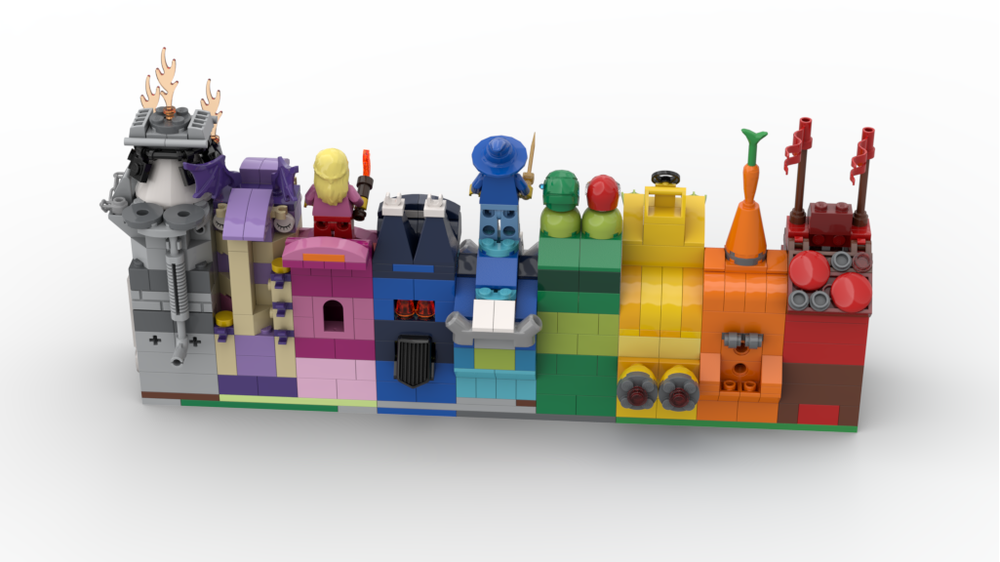 LEGO MOC 10404 Rainbow houses by Lenarex | Rebrickable - Build with LEGO