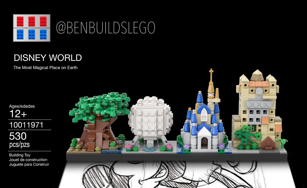 LEGO MOC Dísney World Skyline (Lite) by benbuildslego | Rebrickable ...