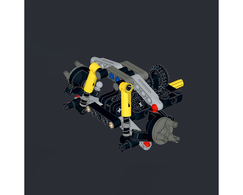 Lego Moc Front Axle For Drift By Fuwlz Rebrickable Build With Lego