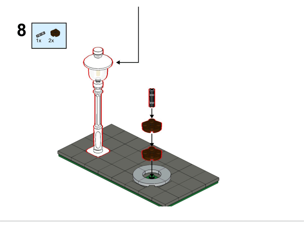 LEGO MOC Lamp post & Tree by LisaMianti | Rebrickable - Build with LEGO