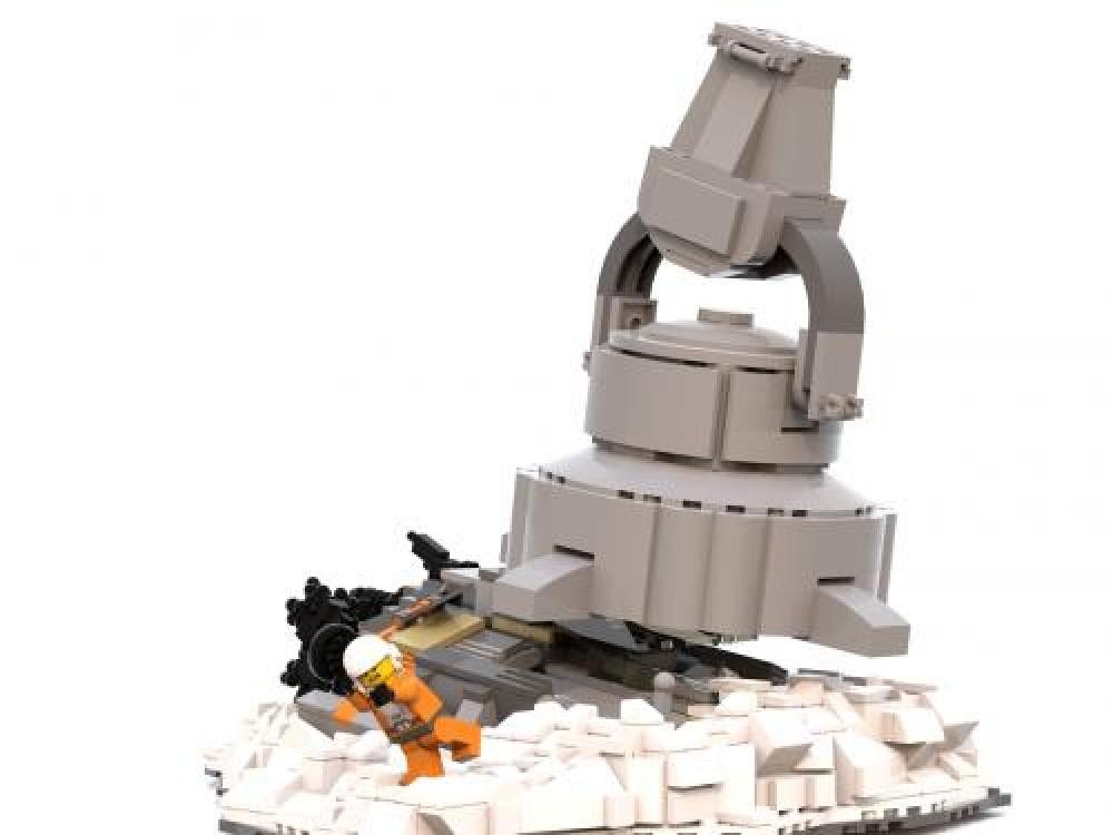 Lego Moc Moc Snowspeeder Crash By Isanthi Rebrickable Build With Lego