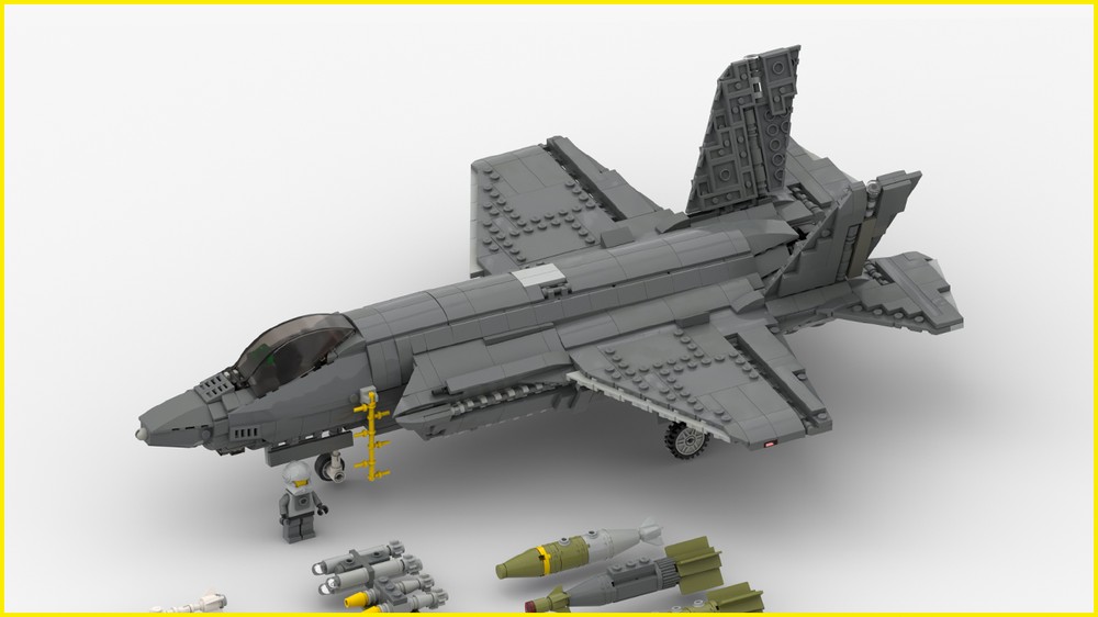 LEGO MOC Lockheed Martin F-35 A (Airforce Variant) Lightning II | 1:34 ...