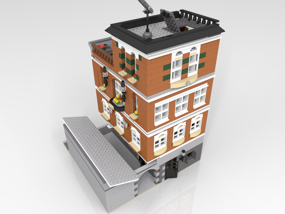 LEGO MOC CitiClub with Dark Alley. (Alternate Model for Town Hall 10224 ...