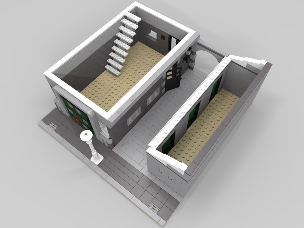 LEGO MOC CitiClub with Dark Alley. (Alternate Model for Town Hall 10224 ...