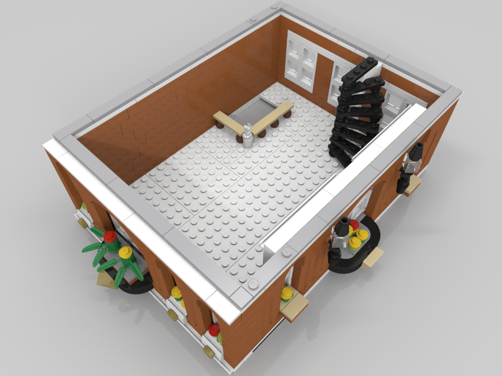 LEGO MOC CitiClub with Dark Alley. (Alternate Model for Town Hall 10224 ...