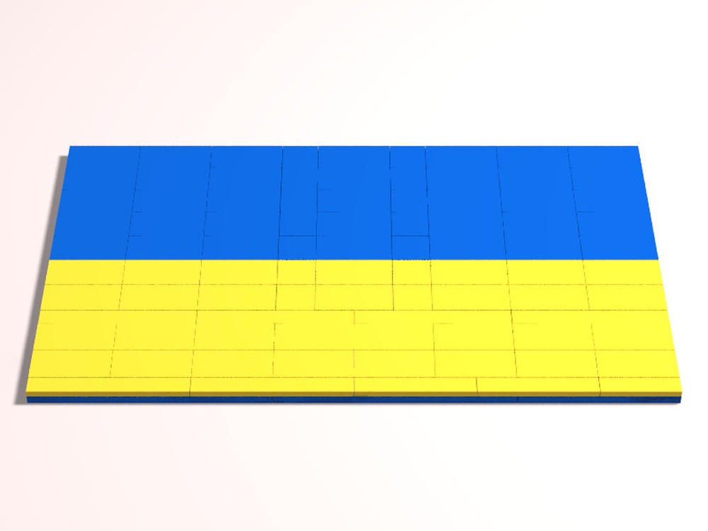 LEGO MOC Ukrainian flag by SuperBrick | Rebrickable - Build with LEGO
