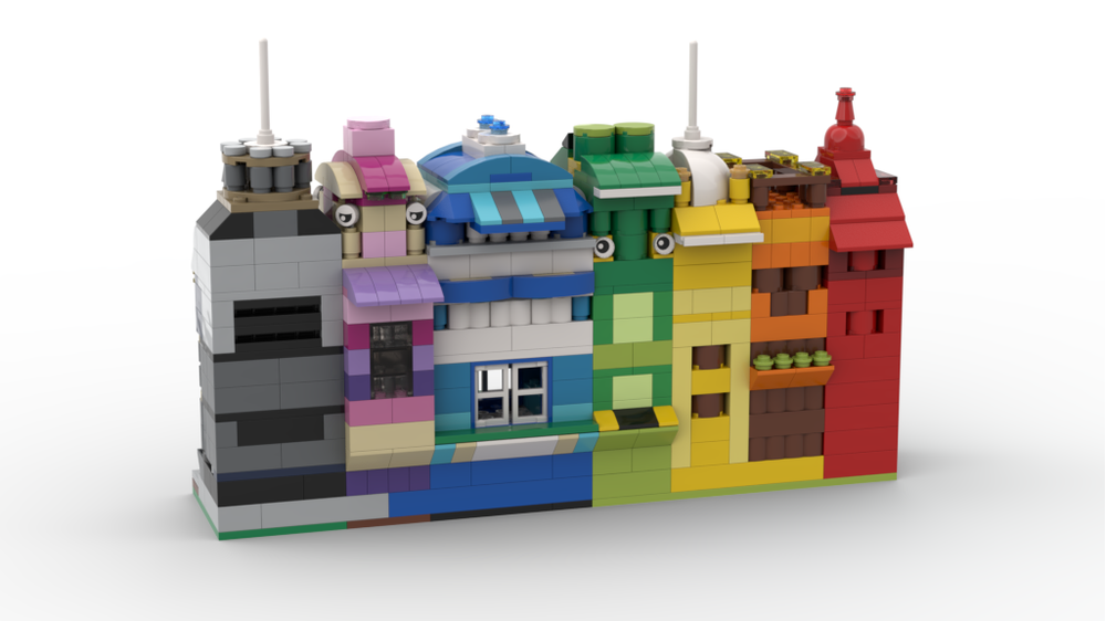 LEGO MOC-53168 11005 Rainbow houses by Lenarex | Rebrickable - Build ...