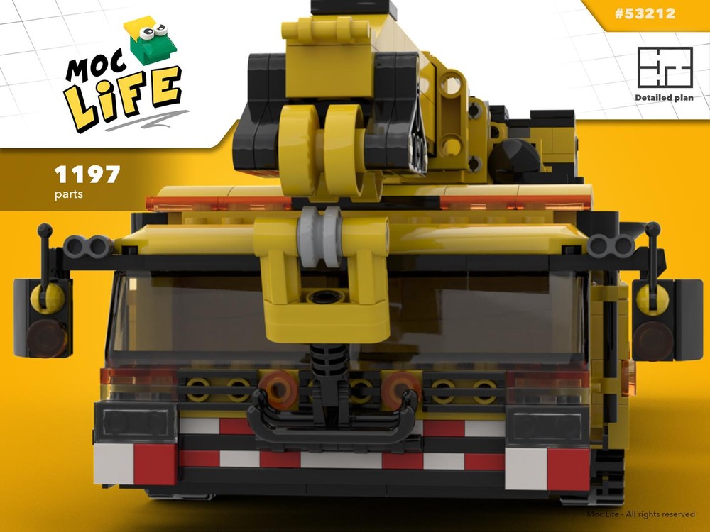 Lego Moc 8 Wheels Crane By Moclife Rebrickable Build With Lego