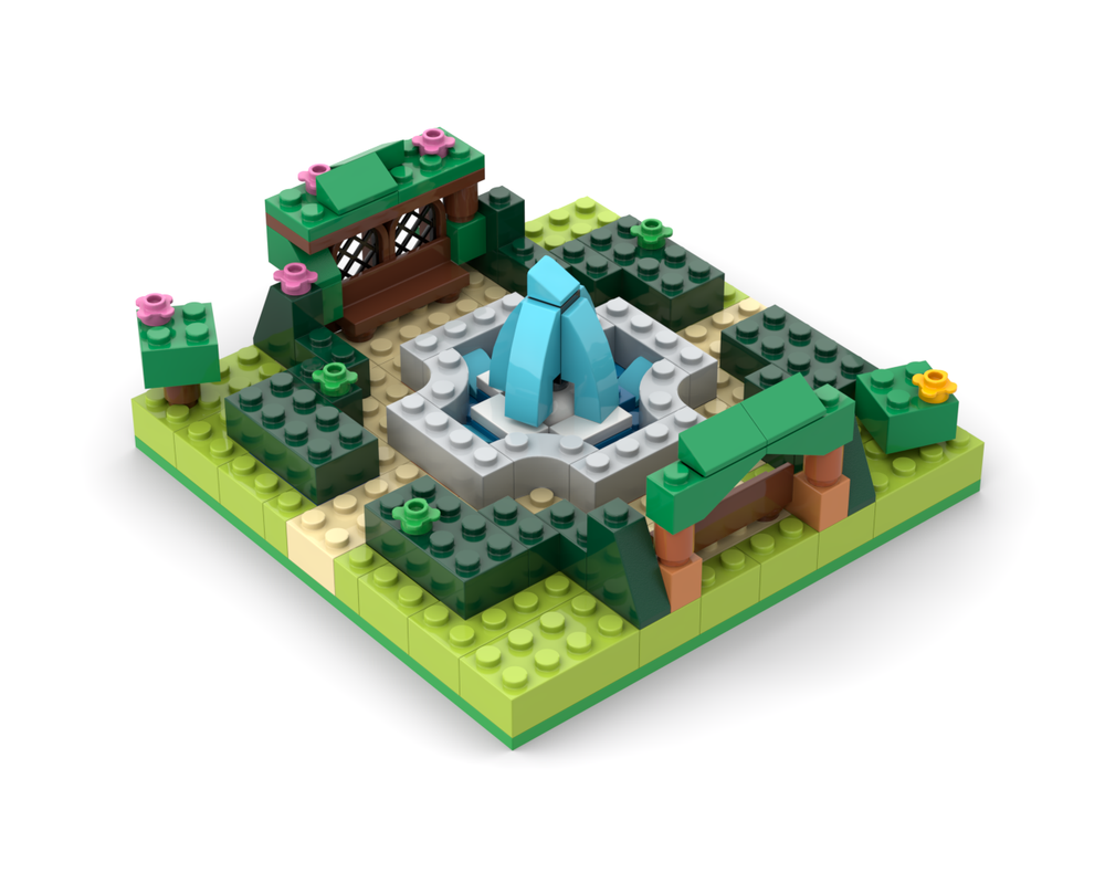 LEGO MOC Fountain by BrickBrush | Rebrickable - Build with LEGO