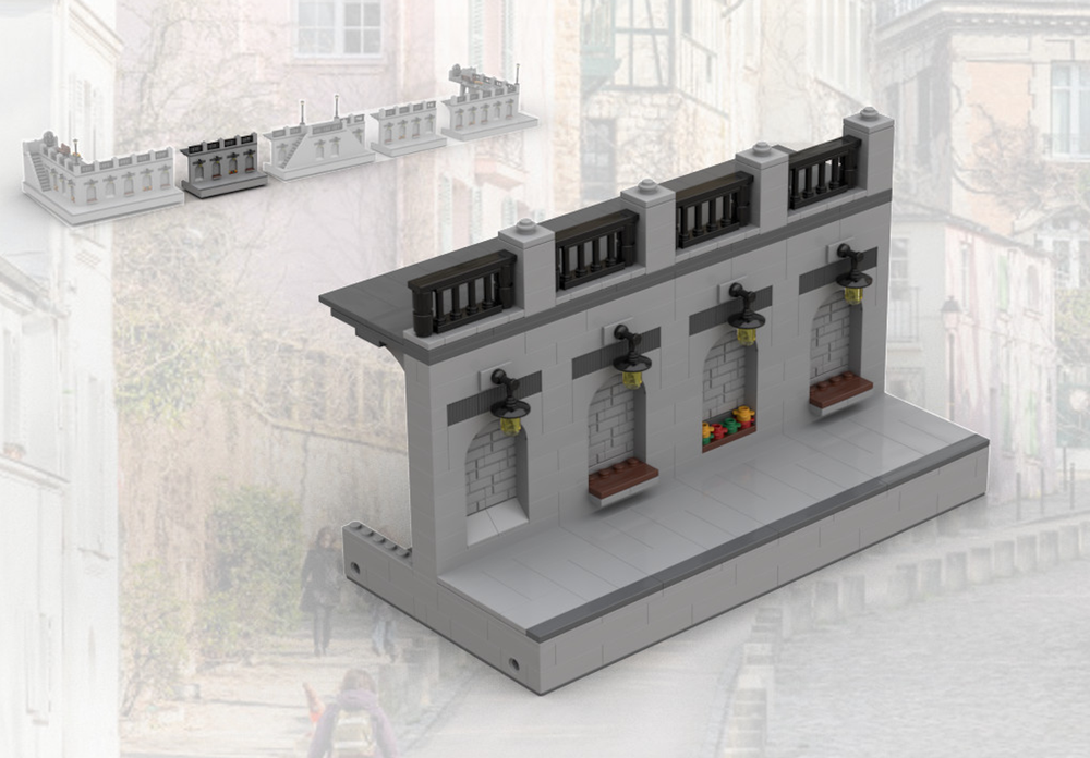 LEGO MOC Modular Parisian Promenade - Left section module by pbricks ...