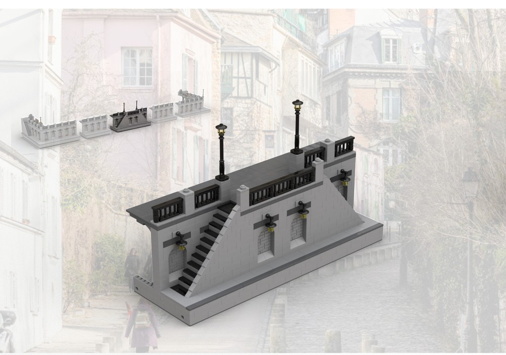 LEGO MOC Modular Parisian Promenade - Middle module by pbricks ...