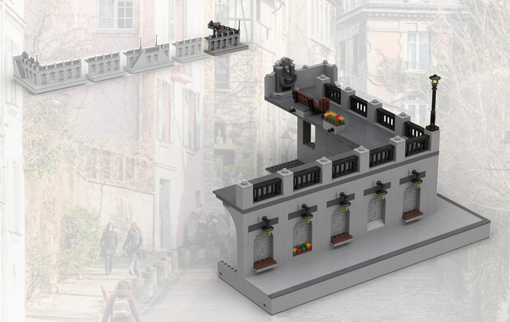 LEGO MOC Modular Parisian Promenade - Right corner module by pbricks ...