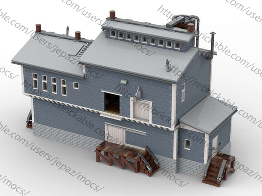 LEGO MOC Pulp Mill Main Building PM1 by jepaz | Rebrickable - Build ...