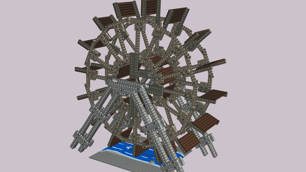 LEGO MOC Watermill by café_Unanim | Rebrickable - Build with LEGO