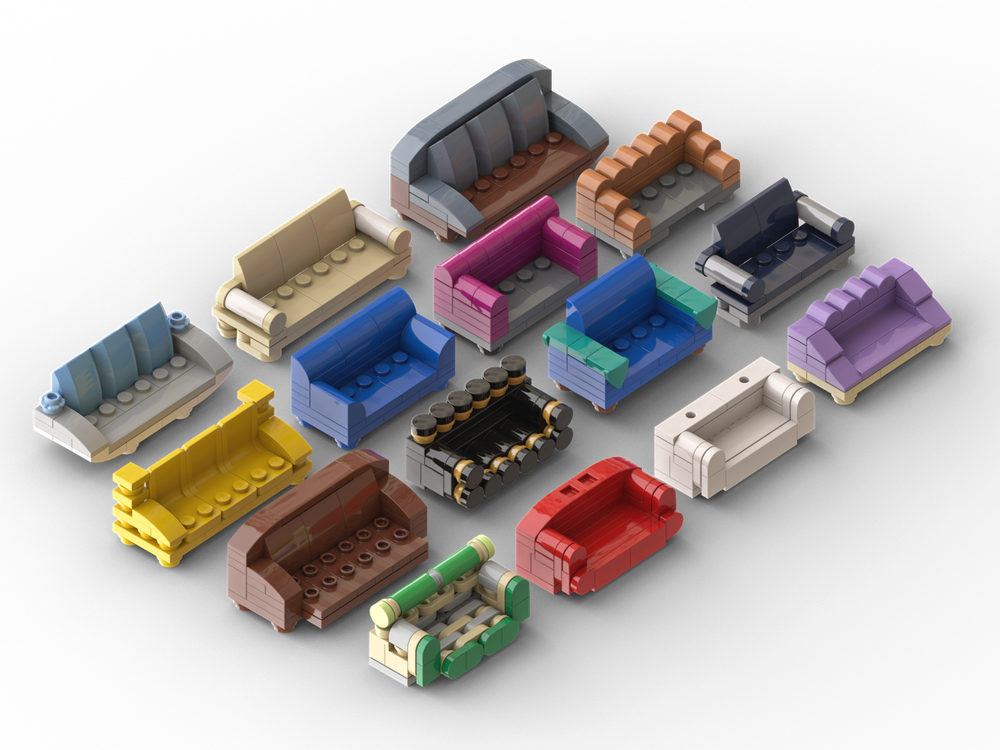 LEGO MOC Sofas & Couches by Thomus_Bean | Rebrickable - Build with LEGO