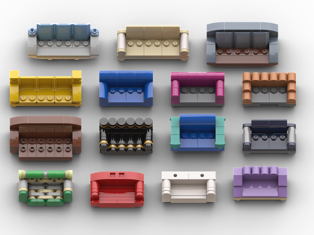 LEGO MOC Sofas & Couches by Thomus_Bean | Rebrickable - Build with LEGO