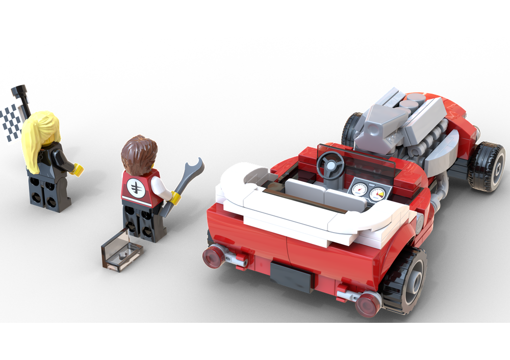 LEGO MOC V8 HotRod 8 Stud - Red Convertible (FREE) by Brick.Mocman ...