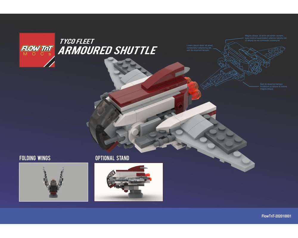 LEGO MOC Tyco Fleet Armoured Shuttle by FlowTnT | Rebrickable - Build ...
