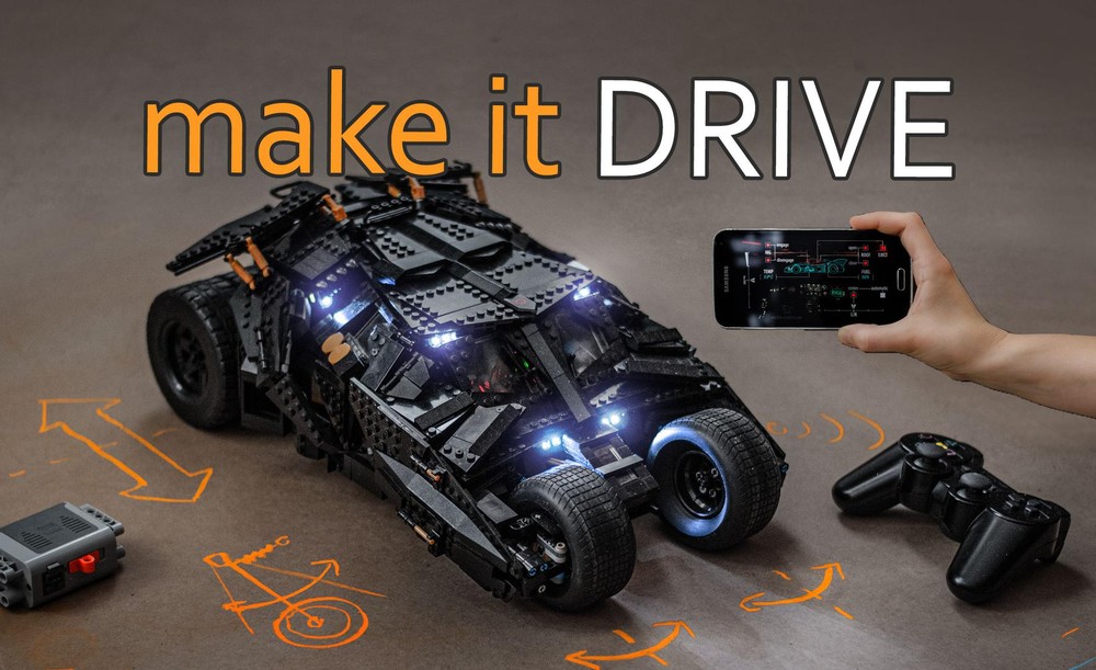 LEGO MOC RC Ватмап Tumbler 76023 ★Motorized Batmobile from The Dark ...