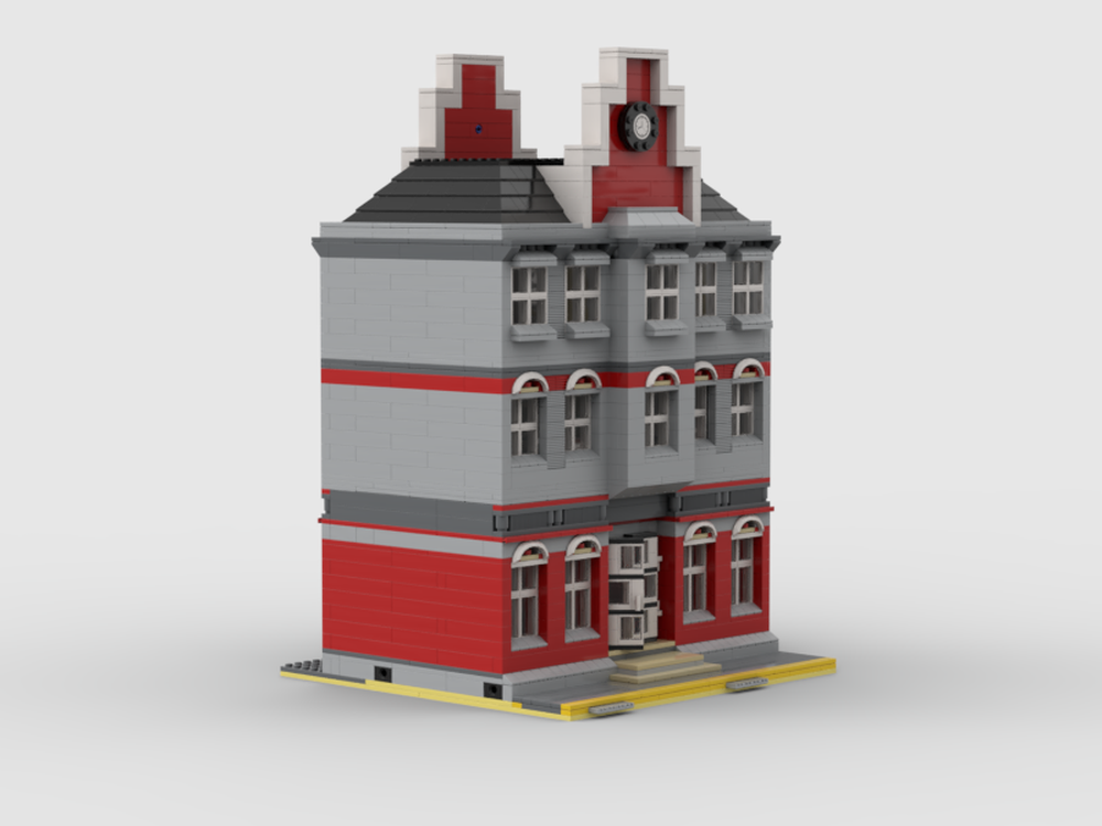 Lego Moc Town Hall V1 By Priita Rebrickable Build With Lego
