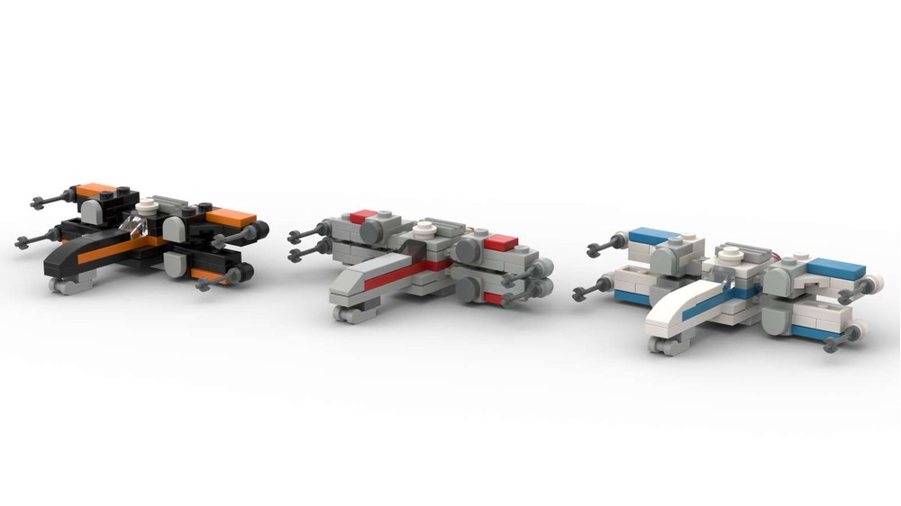 LEGO MOC Micro X-Wing Fleet by SoloEngineer | Rebrickable - Build with LEGO