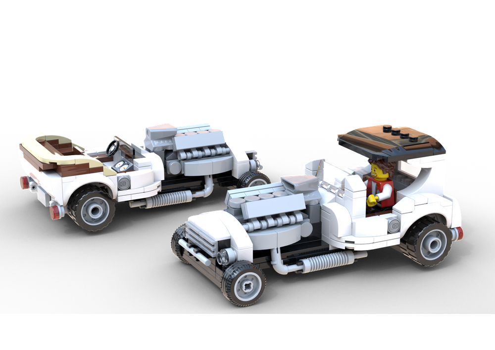 LEGO MOC V8 HotRod 8 Stud - White Convertible (FREE) by Brick.Mocman ...