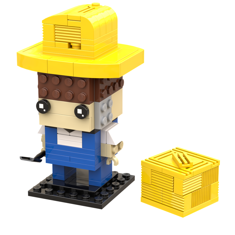 Lego Moc Farmer Brickheadz By Noggels Rebrickable Build With Lego
