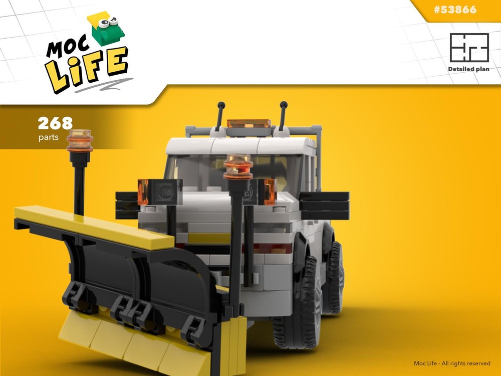 LEGO MOC Chevrolet Silverado 1500 quad cab long bed with snow plow by ...