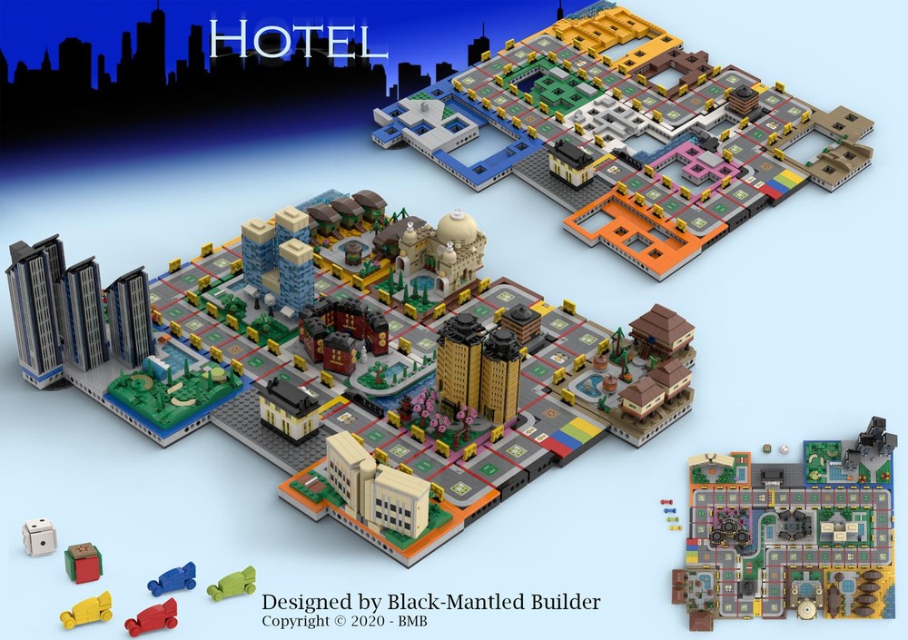 Lego Moc Hotel The Board Game By Black Mantled Builder Rebrickable