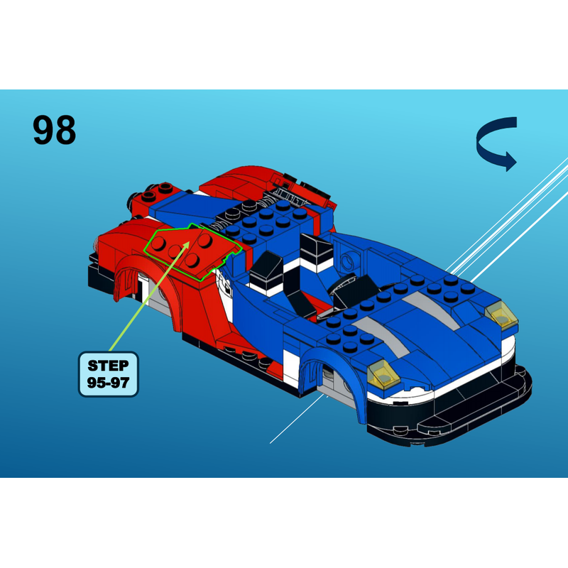 LEGO MOC 2016 Ford GT in 8 Stud Wide Style by klara_mocs | Rebrickable ...