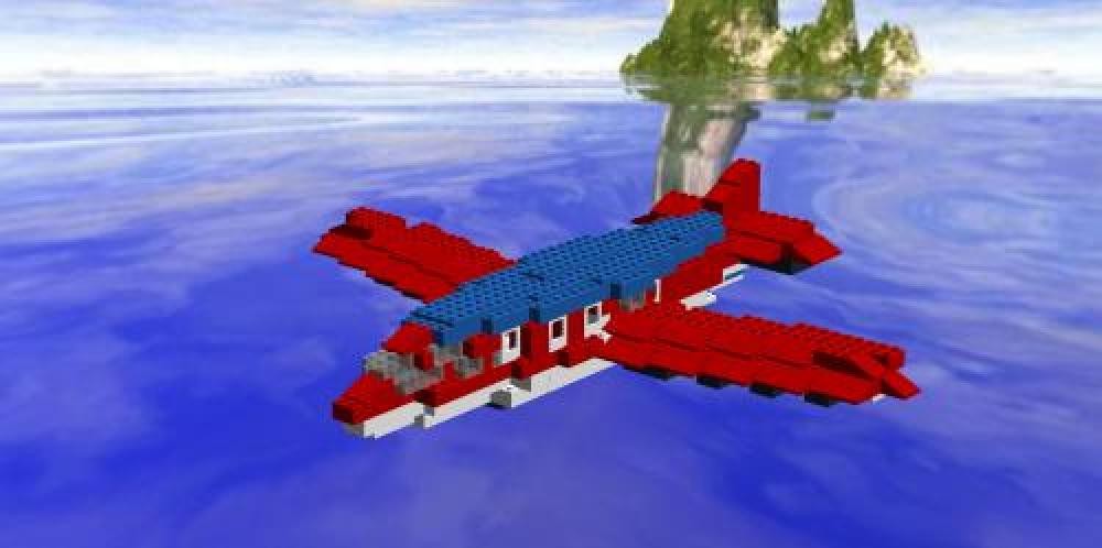 LEGO MOC Passanger Plane White Red and Blue by LegoOri | Rebrickable ...