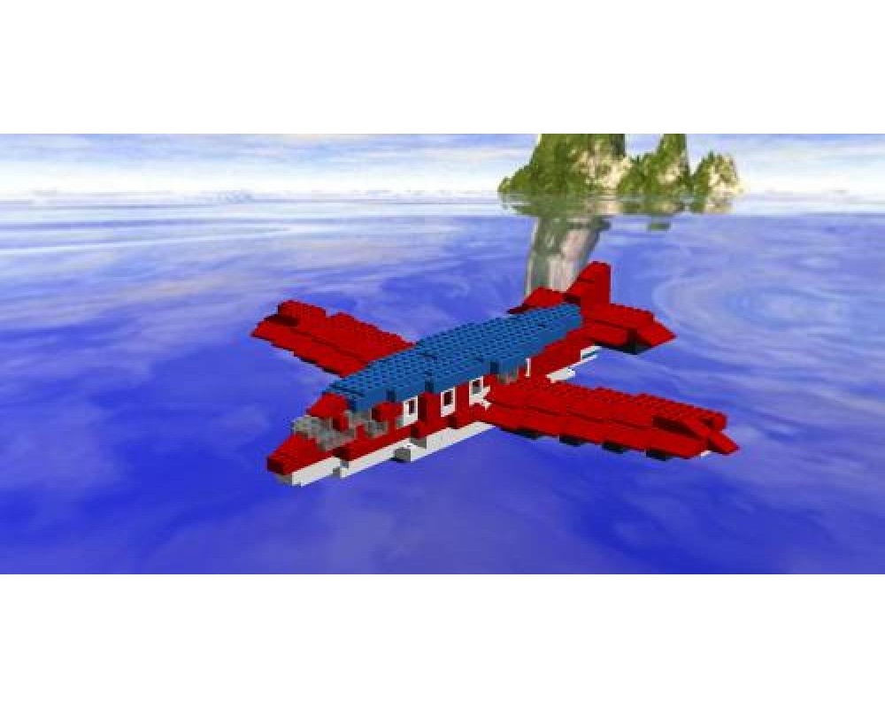 LEGO MOC Passanger Plane White Red and Blue by LegoOri | Rebrickable ...