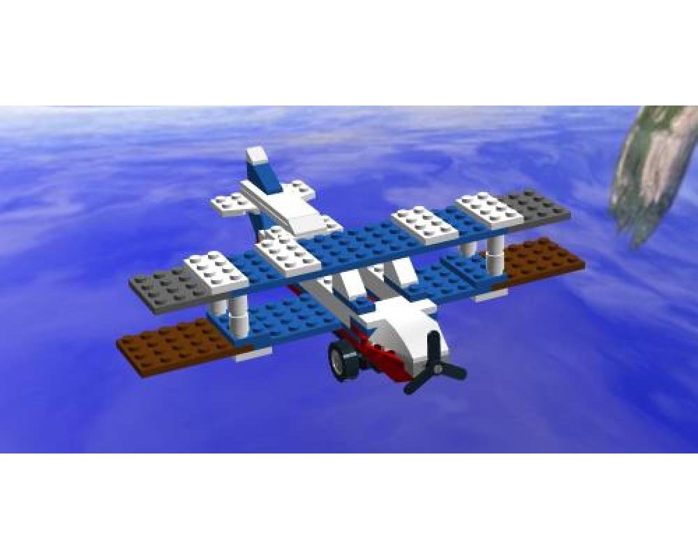 LEGO MOC Biplane Red White and Blue by LegoOri | Rebrickable - Build ...